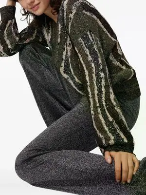 Missoni Metallic-effect Flared Trousers