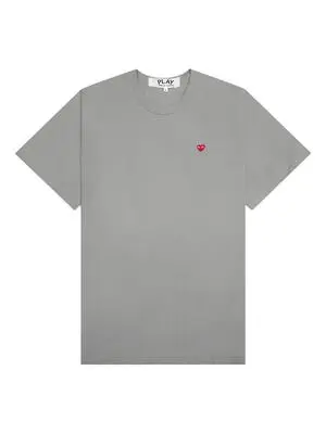 Play Comme Des Garcon Heart-patch T-shirt - Grey