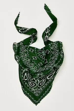 CURRIED MYRRH Freebird Hair Scarf - Forest Green