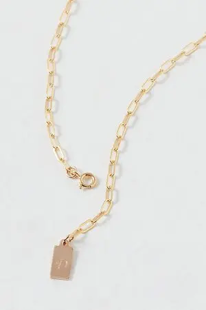 OXB JEWELRY OXB Jewelry Sweatproof Monogrammed Convertible Chain Gold D