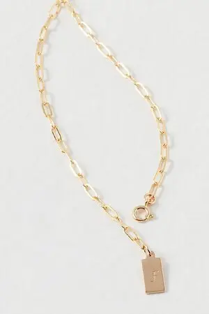 OXB JEWELRY OXB Jewelry Sweatproof Monogrammed Convertible Chain Gold F