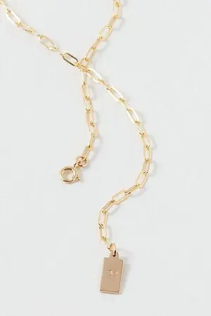 OXB JEWELRY OXB Jewelry Sweatproof Monogrammed Convertible Chain Gold M