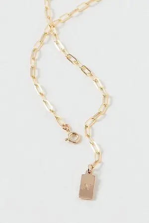 OXB JEWELRY OXB Jewelry Sweatproof Monogrammed Convertible Chain Gold N