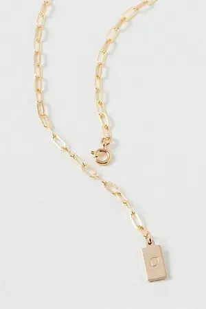 OXB JEWELRY OXB Jewelry Sweatproof Monogrammed Convertible Chain Gold O