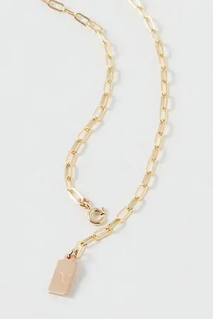 OXB JEWELRY OXB Jewelry Sweatproof Monogrammed Convertible Chain Gold V