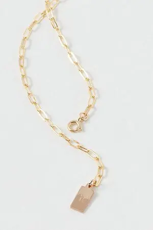 OXB JEWELRY OXB Jewelry Sweatproof Monogrammed Convertible Chain Gold W