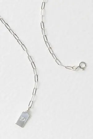 OXB JEWELRY OXB Jewelry Sweatproof Monogrammed Convertible Chain Silver D