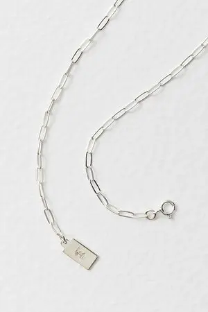 OXB JEWELRY OXB Jewelry Sweatproof Monogrammed Convertible Chain Silver E
