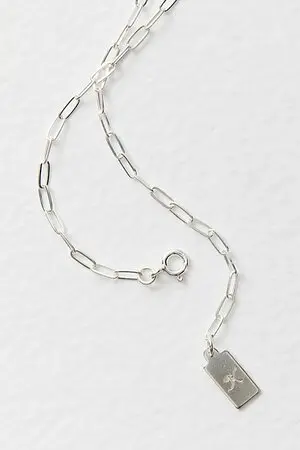 OXB JEWELRY OXB Jewelry Sweatproof Monogrammed Convertible Chain Silver K