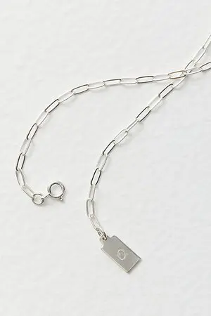 OXB JEWELRY OXB Jewelry Sweatproof Monogrammed Convertible Chain Silver O