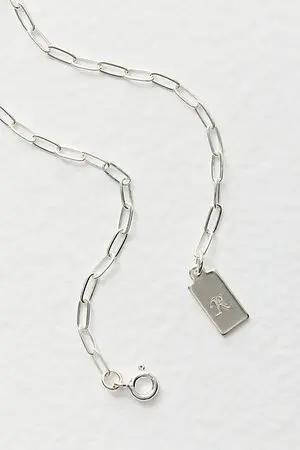 OXB JEWELRY OXB Jewelry Sweatproof Monogrammed Convertible Chain Silver R