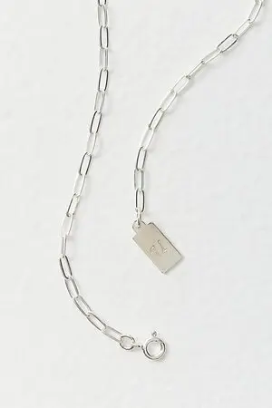 OXB JEWELRY OXB Jewelry Sweatproof Monogrammed Convertible Chain Silver U