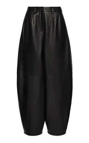 Magda Butrym Leather Wide-leg Pants - Black