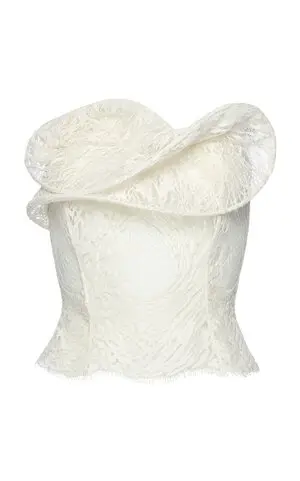 MAGDA BUTRYM Magda Butrym Sculpted Rosette Corset Top