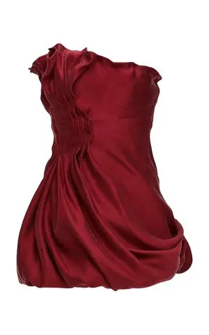 Magda Butrym Ruched Mini Dress - Red
