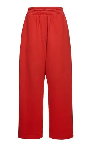 Magda Butrym Oversized Cotton-blend Sweatpants - Red