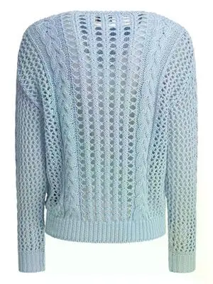 RAKKI Cable-knit Eyelet-detail Sweater