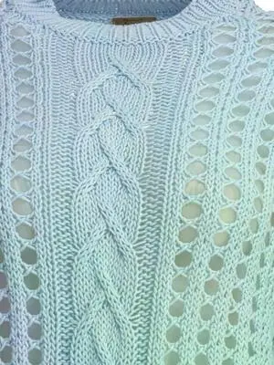 RAKKI Cable-knit Eyelet-detail Sweater