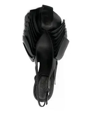 A.W.A.K.E. Mode 80mm Draped Slingback Pumps