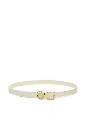 Jacquemus The Regalo Circle-buckle Leather Belt - White
