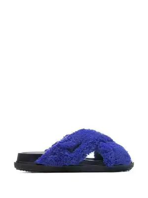 Marni Fussbett Terry Cloth Sandals - Blue