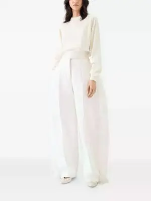 Jacquemus Embroidered Cropped Sweater - Neutrals