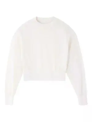 Jacquemus Embroidered Cropped Sweater - White