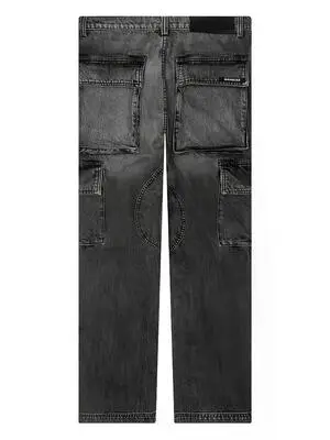 NAHMIAS Logo-patch Cargo Jeans - Black