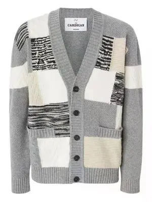 Missoni Patchwork Cable-knit Cardigan - Grey