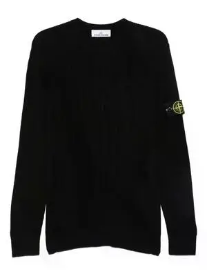 Stone Island Ribbed-knit Logo-patch Sweater