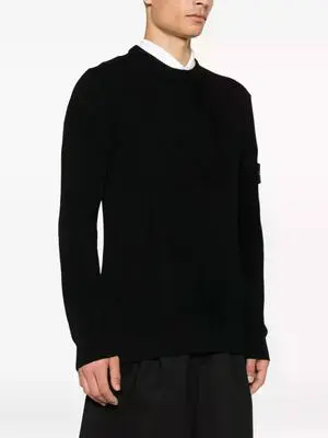 Stone Island Ribbed-knit Logo-patch Sweater
