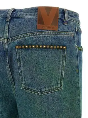 Valentino Garavani Floral-insert Five-pocket Jeans