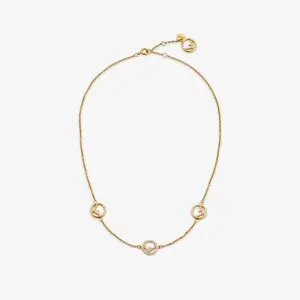Fendi F Is Necklace - Gold