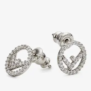 Fendi F Is Stud Earrings - Silver