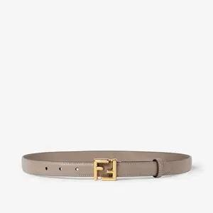 Fendi Ff Studded Leather Belt - Beige
