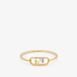 Fendi O'lock Zircon Bracelet - Gold