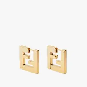 Fendi Ff Motif Earrings - Gold