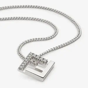 Fendi Forever Ff Pendant Necklace - Silver