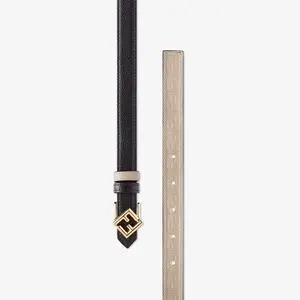Fendi Ff Diamonds Reversible Belt - Beige
