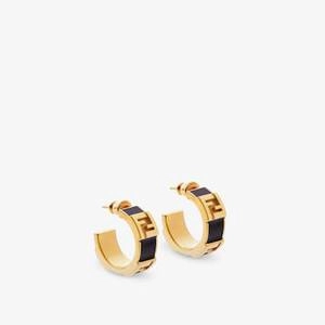 Fendi Forever Hoop Earrings - Black