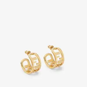 Fendi O'lock Hoop Earrings - Gold