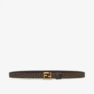 Fendi Reversible Belt With Ff Stud Buckle - Black