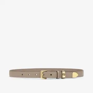 Fendi Forever Leather Belt - Grey