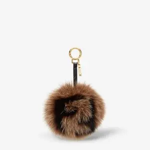 Fendi Pompom Charm - Brown