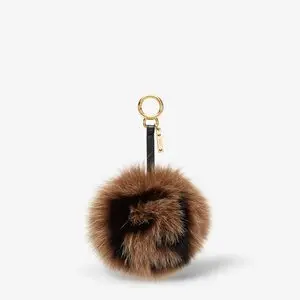 Fendi Pompom Charm - Brown
