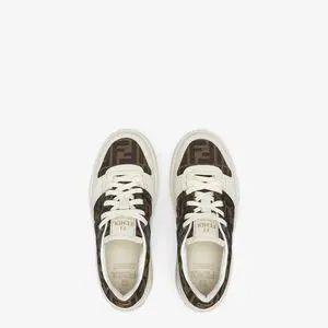 Fendi Match Lace-up Sneakers - White