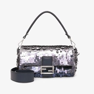 Fendi Metallic Sequined Baguette - Blue