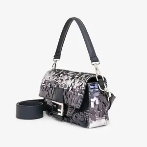 Fendi Metallic Sequined Baguette