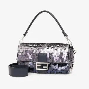 Fendi Metallic Sequined Baguette