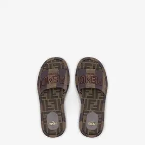 Fendi Sunshine Platform Slides - Brown